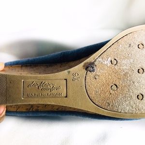 dexflex comfort | Shoes | Dexflex Comfort Blue Denim Peep Toe Cork ...